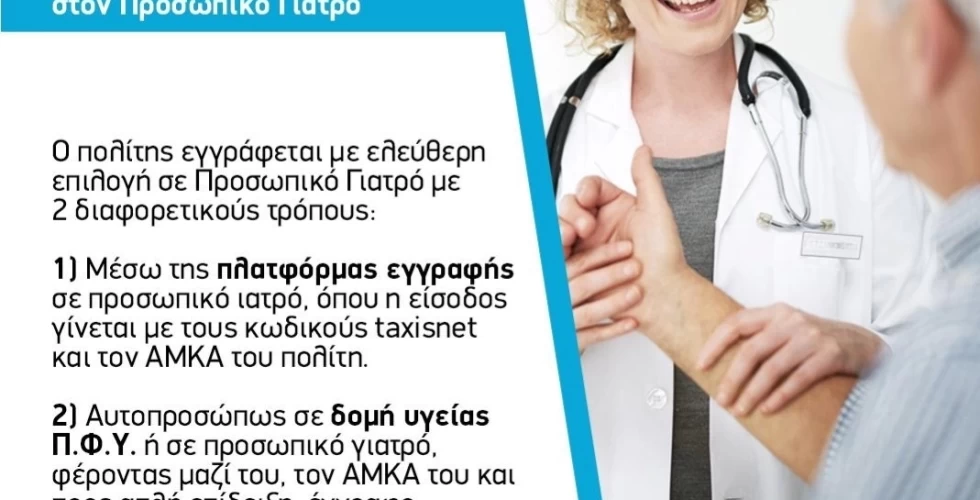 Προσωπικός Γιατρός: Ξεκινούν σήμερα οι εγγραφές των πολιτών - Δελτία ...